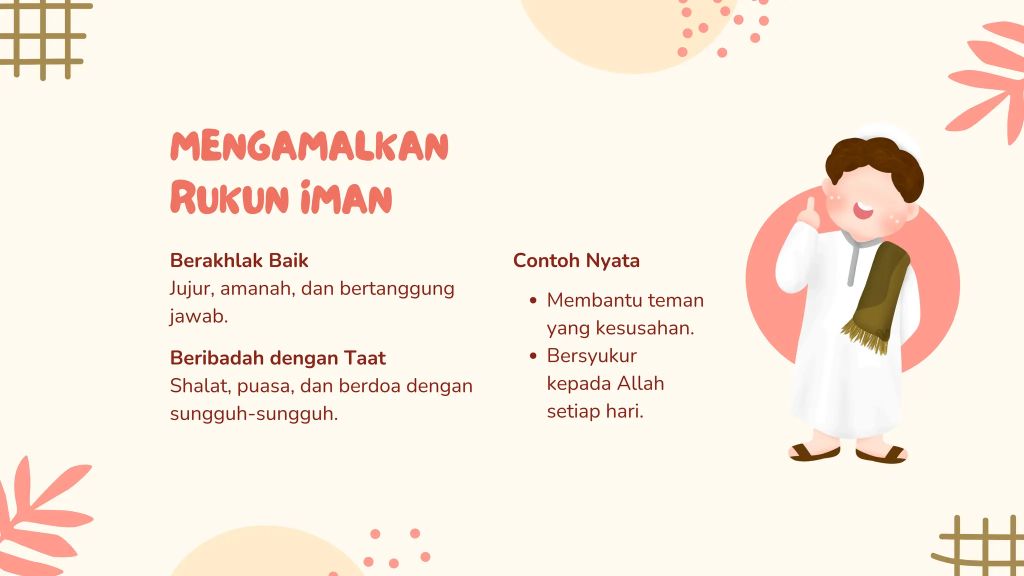 Merah dan Coklat Ilustrasi Yuk Mengenal Rukun Iman Dalam Islam Presentasi.pdf