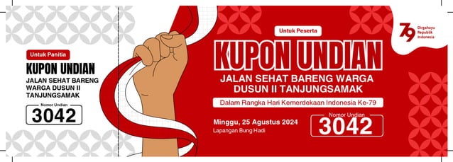 Merah dan Putih Kupon Undian Hadiah Jalan Sehat Agustusan HUT RI Tiket.pdf.pdf