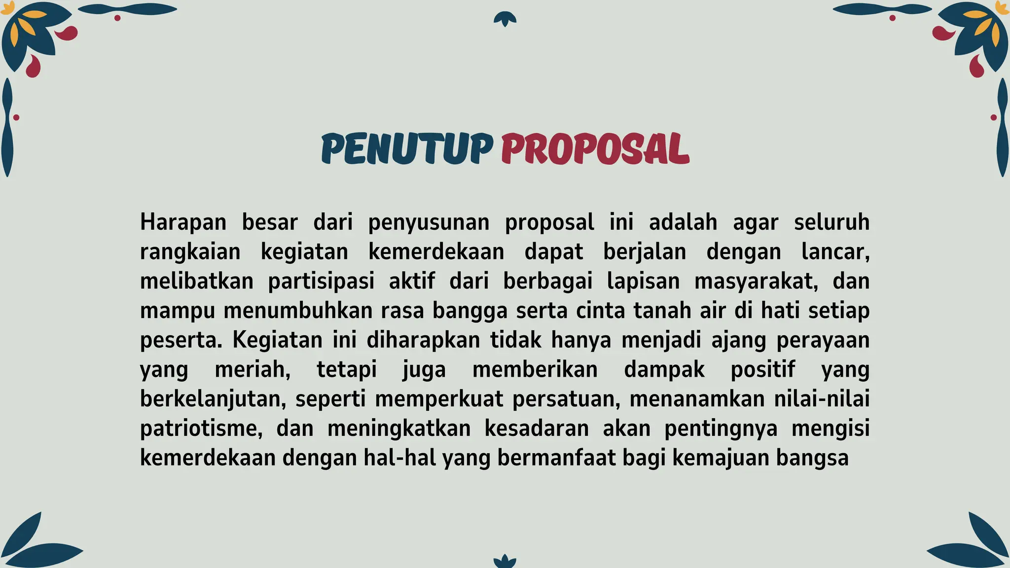 Merah Putih dan Hijau Ilustrasi Proposal Kemerdekaan Indonesia ...