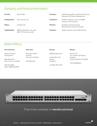 Meraki 2012 Corporate Brochure | PDF