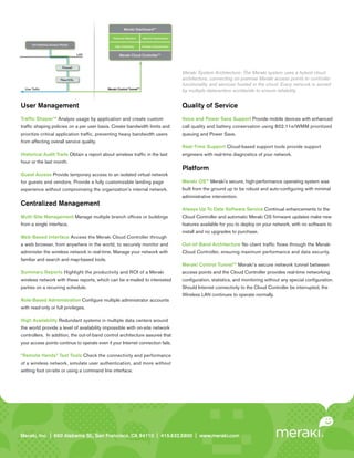 Meraki Datasheet Cloud Controller (Enterprise)
