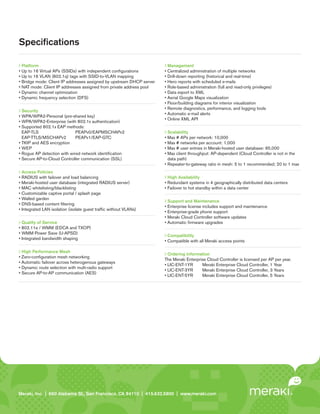 Meraki Cloud Controller | PDF