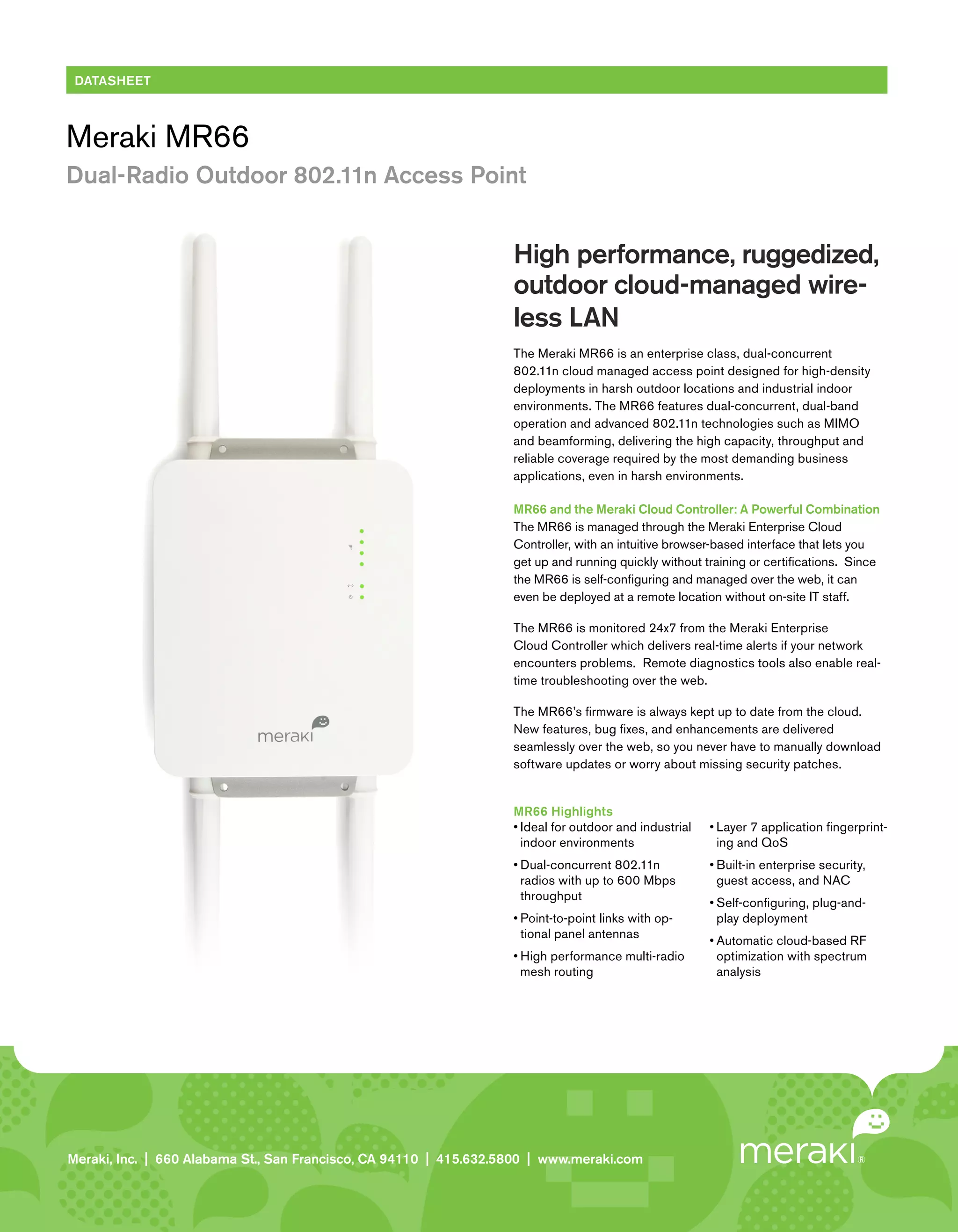 Meraki MR66 | PDF