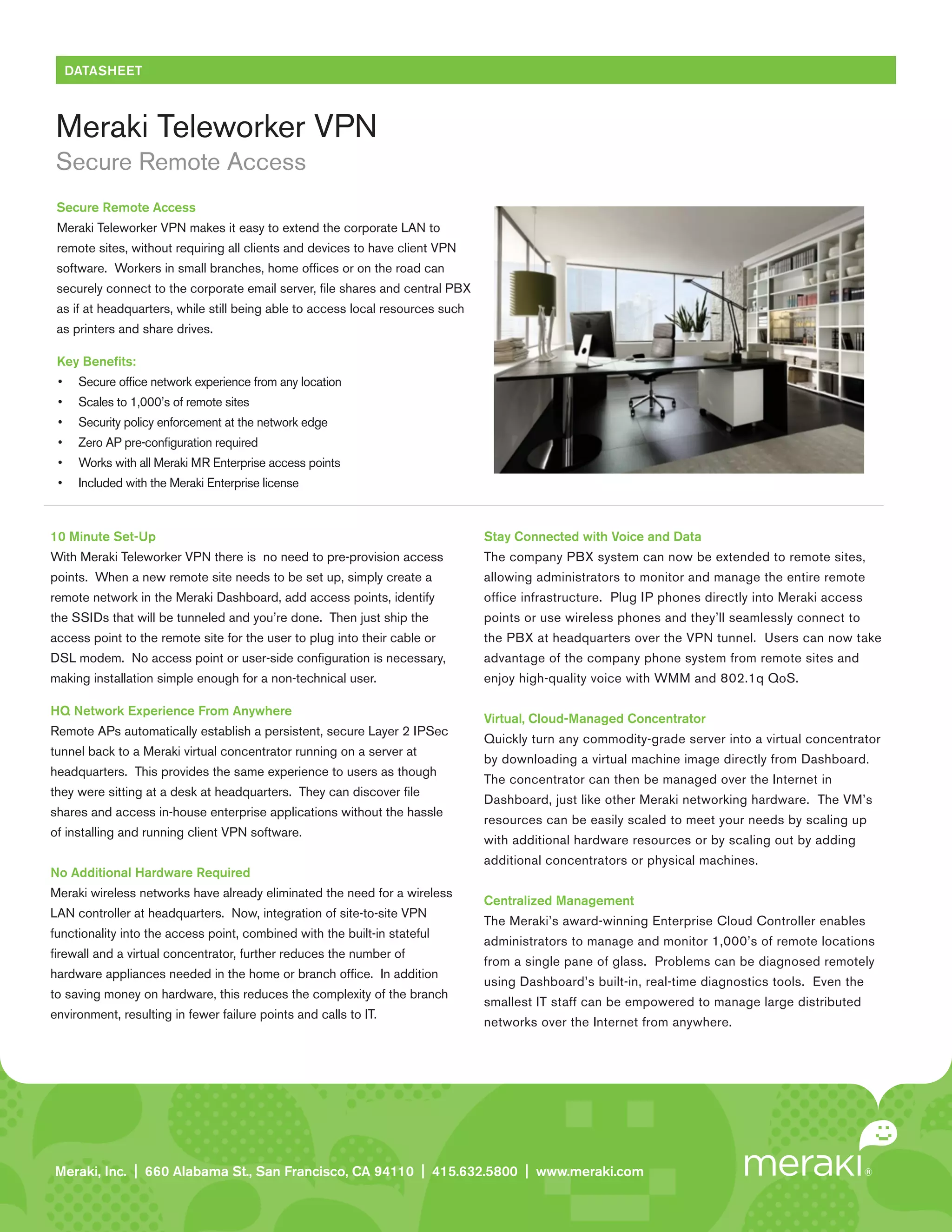 Meraki Datasheet VPN | PDF