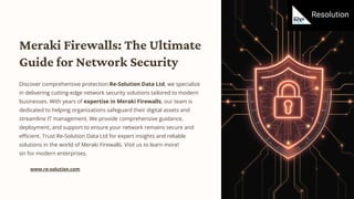 Meraki Firewalls: Top Features and Benefits for Businesses | PDF