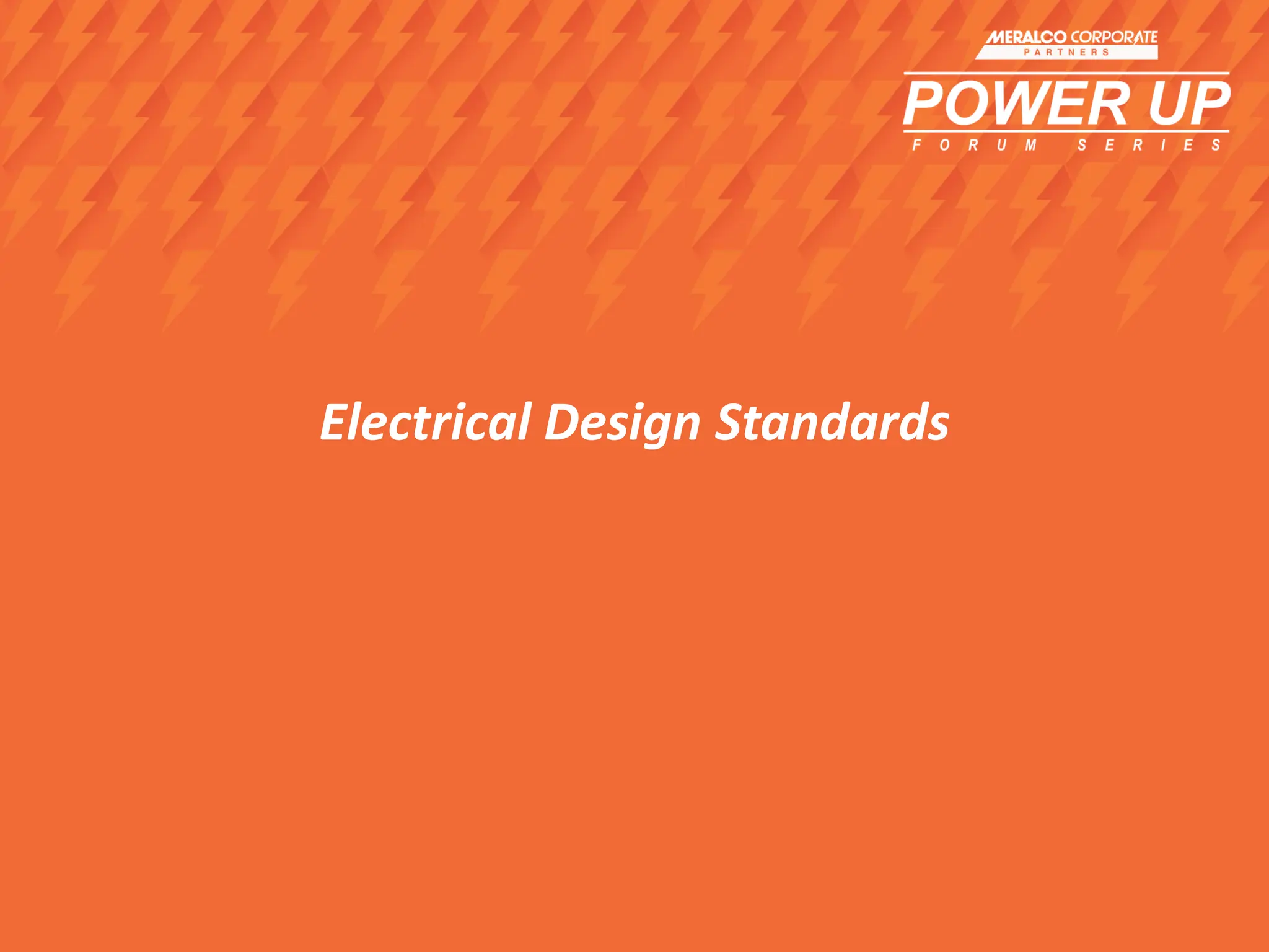 meralco-standards. Electrical design standards containing single line ...