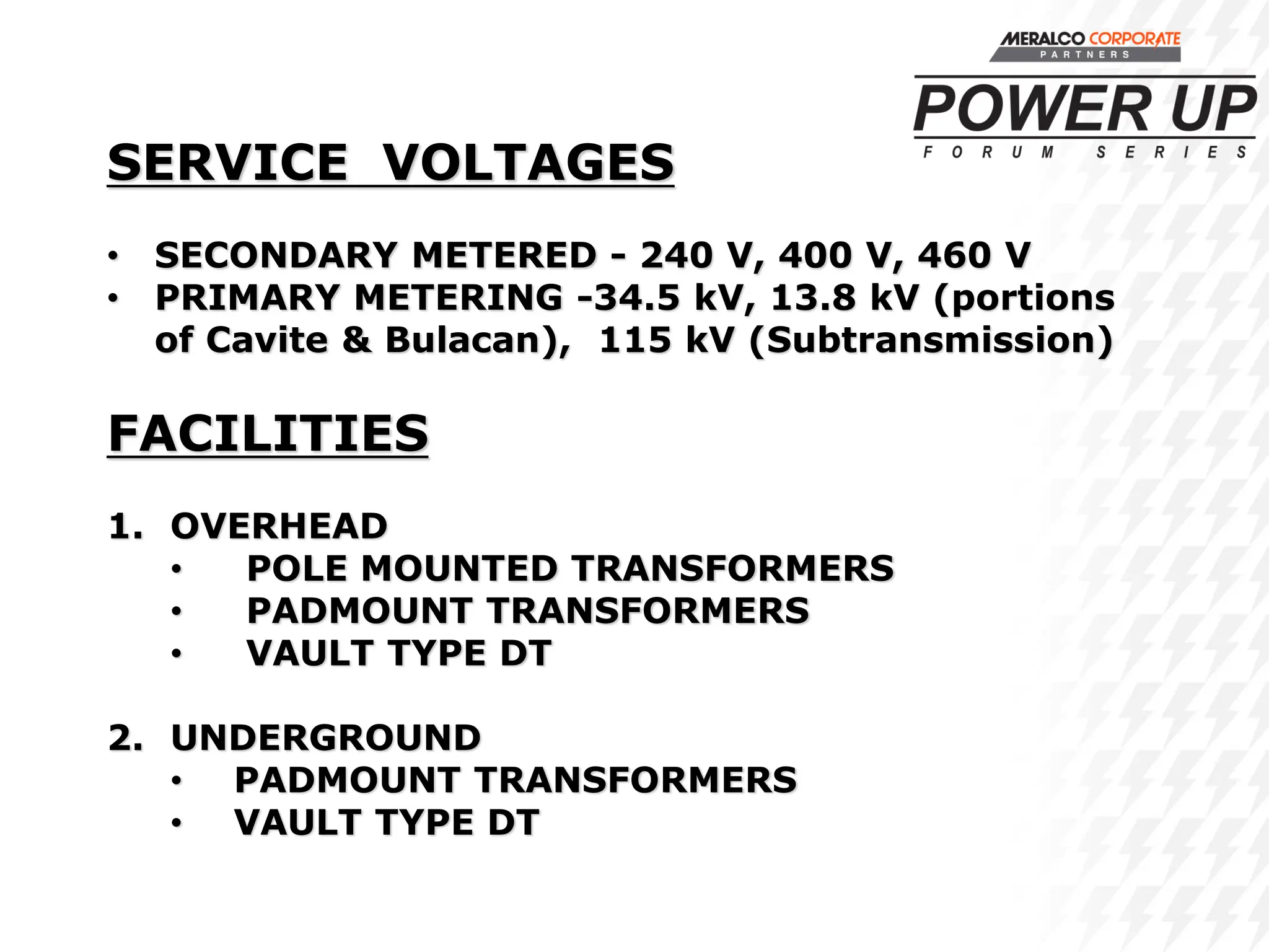 meralco-standards. Electrical design standards containing single line ...