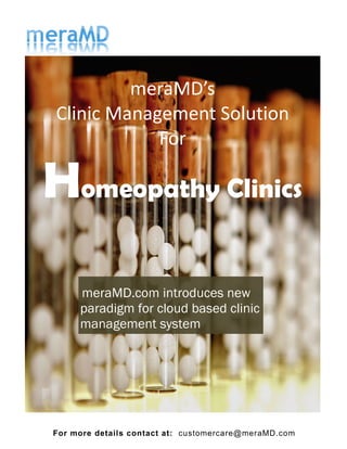 Online clinic management solution for Homeopathy Clinics | PDF