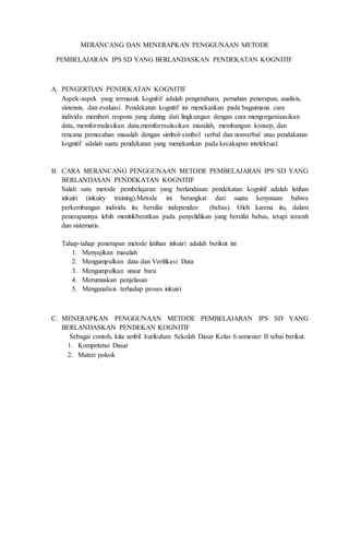 Merancang dan menerapkan penggunaan metode | DOCX