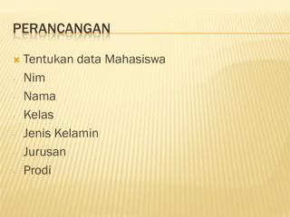 Merancang database mahasiswa | PPT