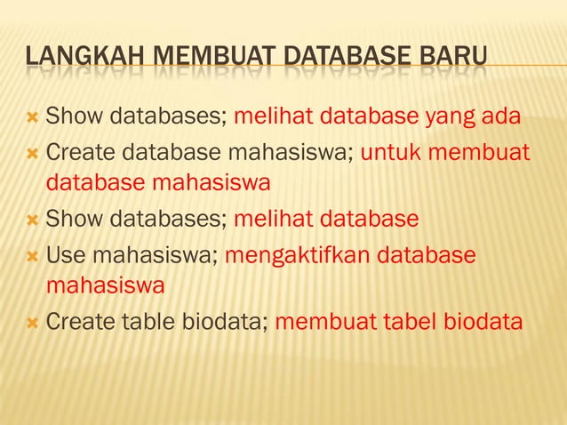 Merancang database mahasiswa | PPT
