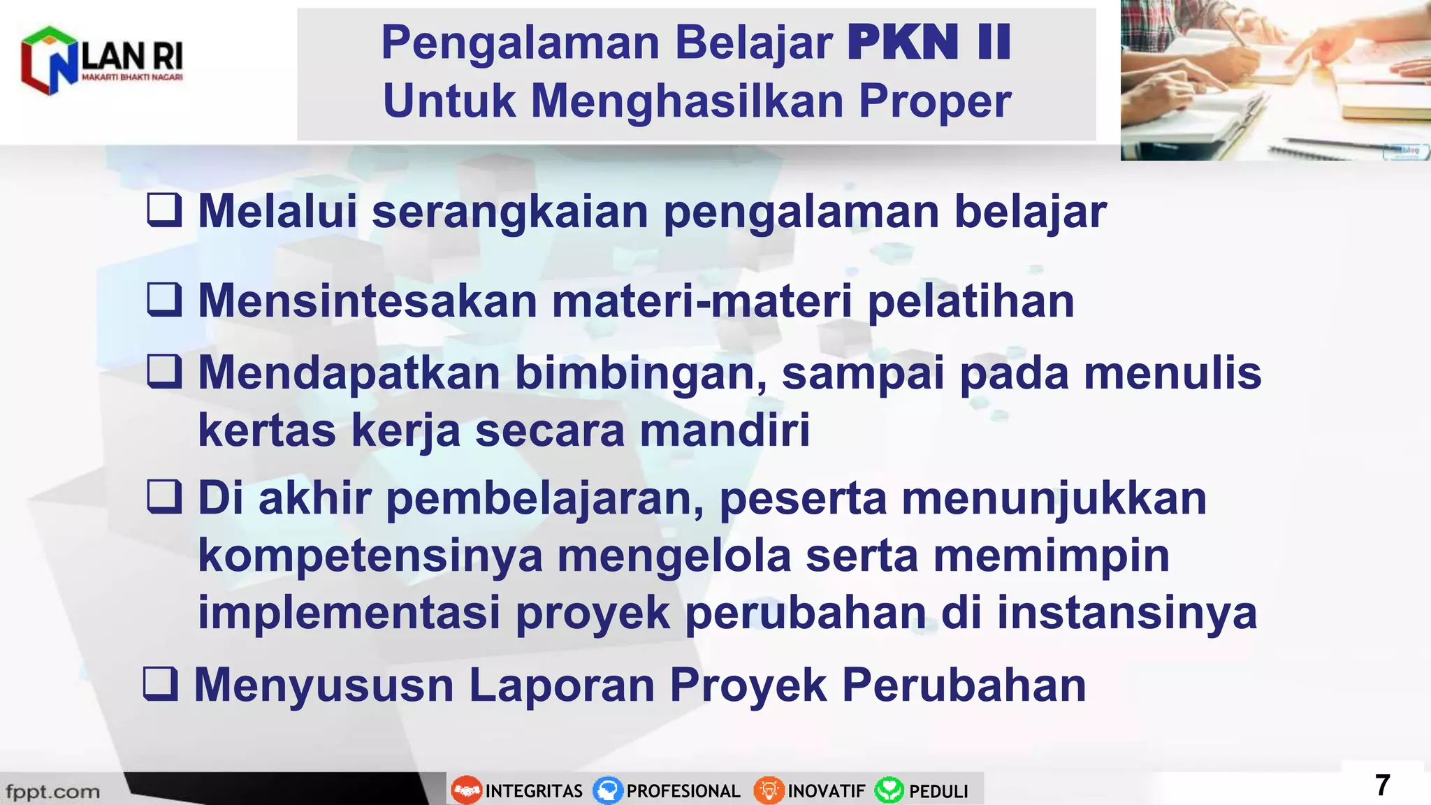 Merancang proyek perubahan pkn2 juli-2020 | PPTX