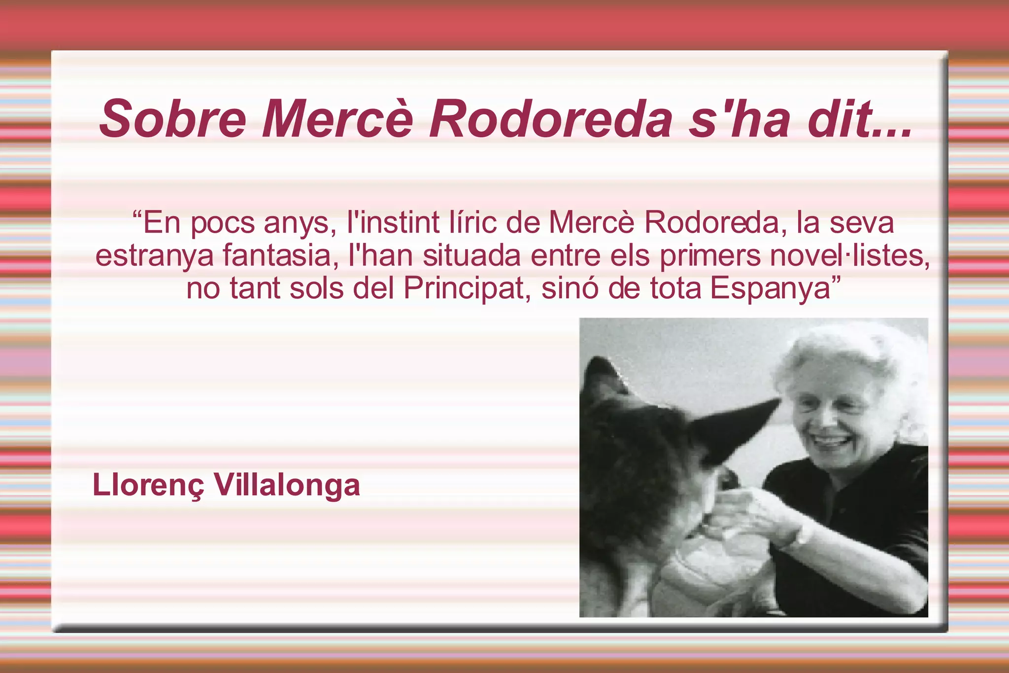 Mercè Rodoreda Cronologia | PPT