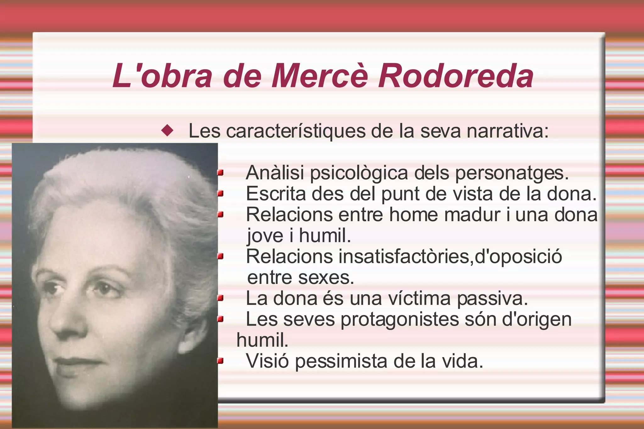 Mercè Rodoreda Cronologia | PPT