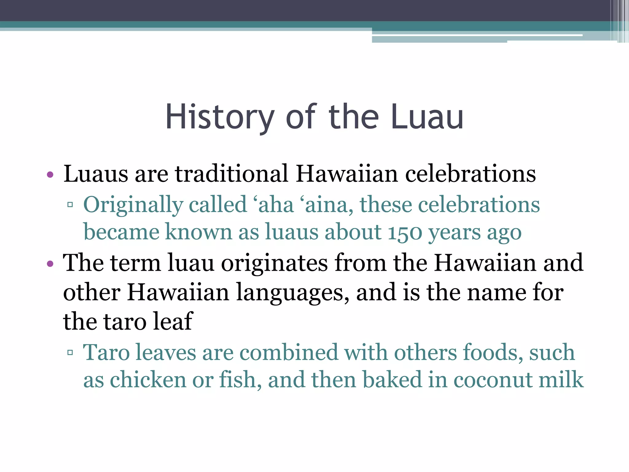 Luau_information (SOFI 3308) | PPTX