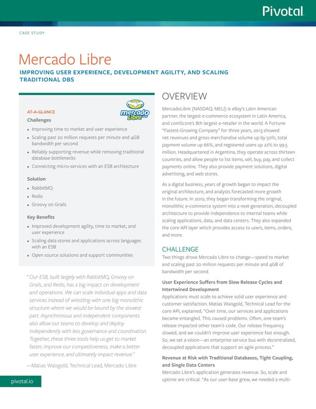 Mercado Libre Case Study | PDF | Cloud Computing | Internet