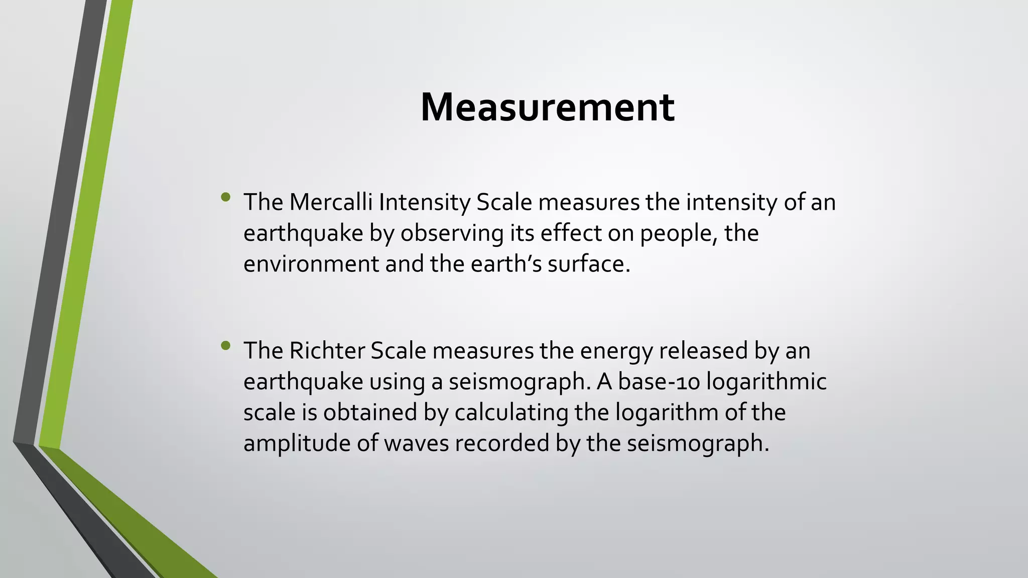 Earthquake Scales - Mercalli scale vs Richter scale | PDF