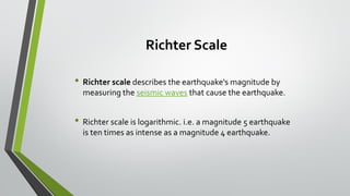 Earthquake Scales - Mercalli scale vs Richter scale | PDF