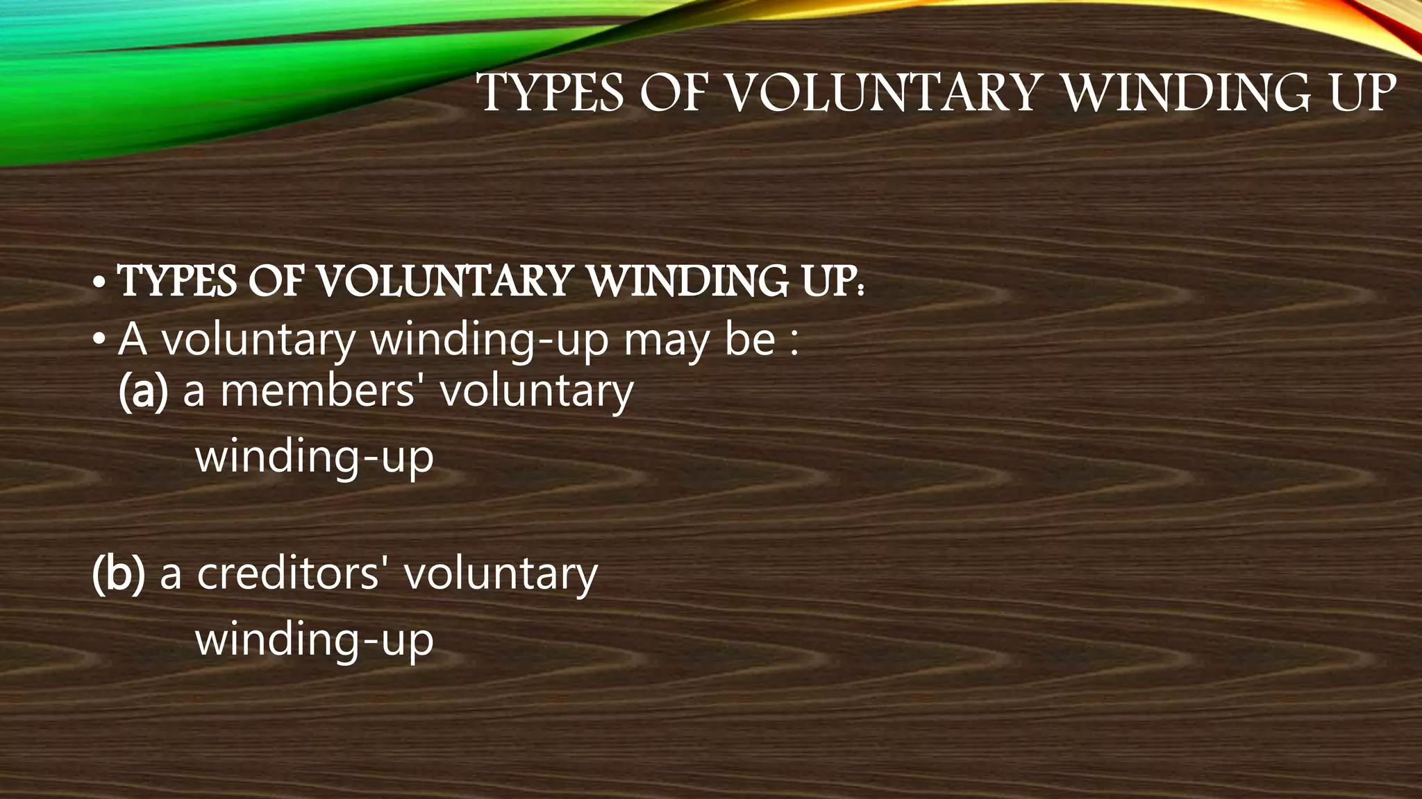 winding up of a company | PPTX