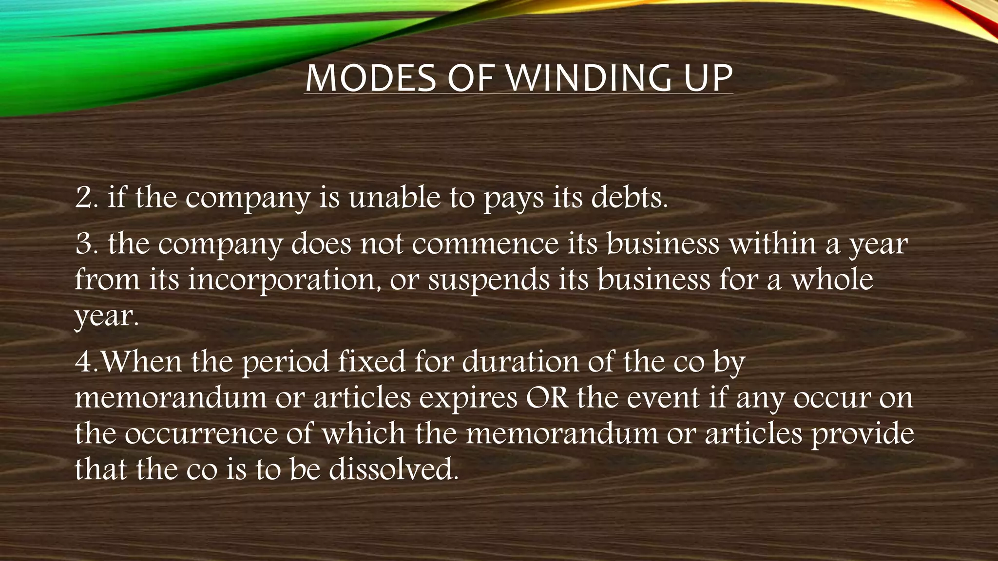 winding up of a company | PPTX