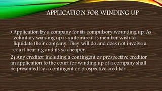 winding up of a company | PPTX