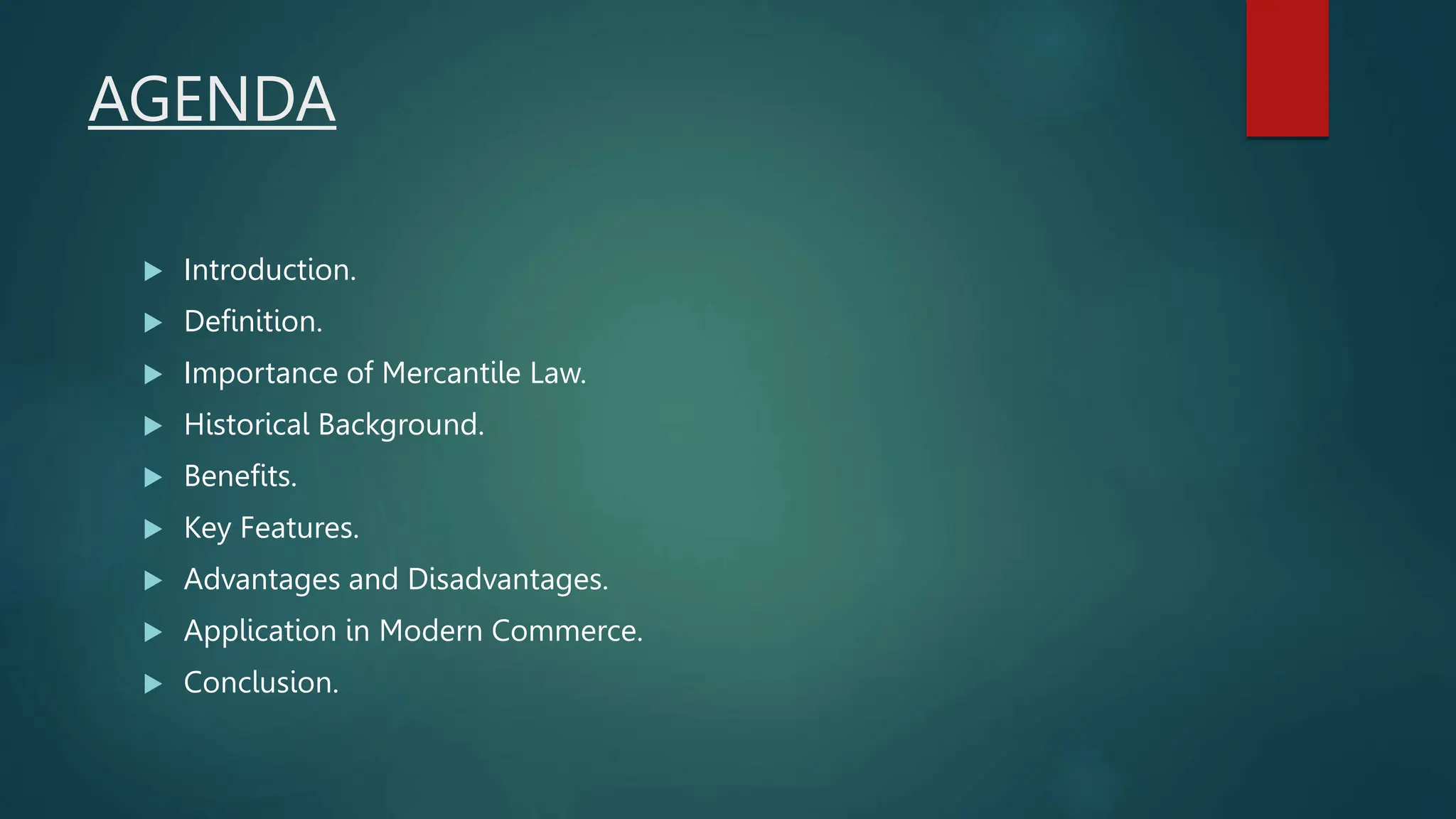 Mercantile Law Presentation Of Mercantile Law Pptx
