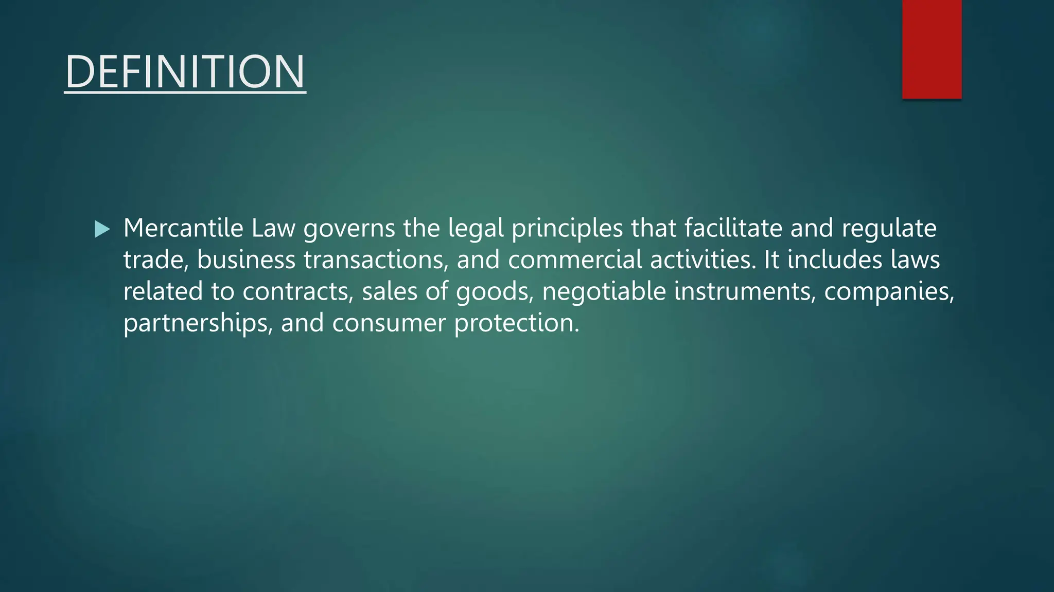 mercantile Law presentation of mercantile Law | PPTX