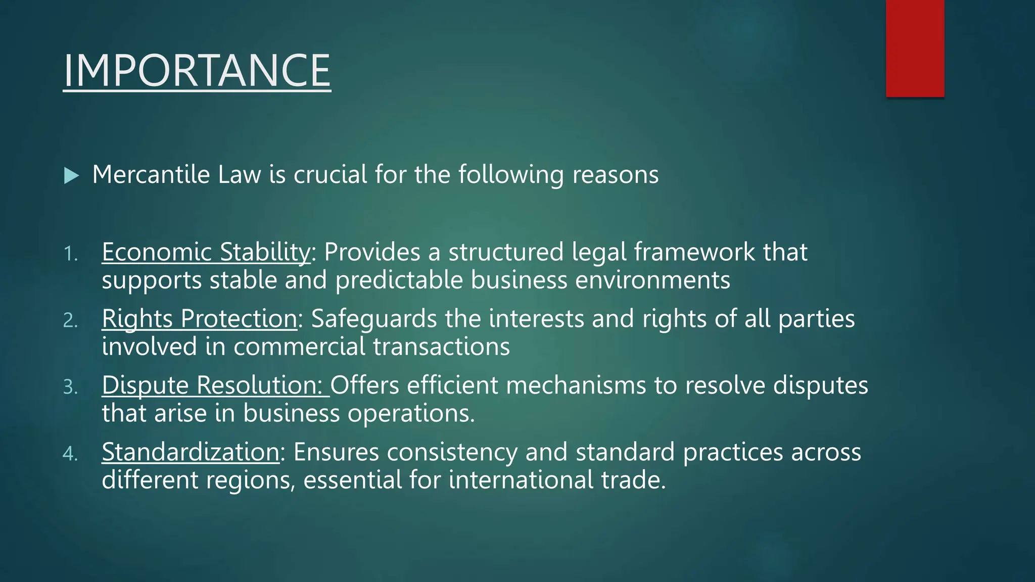 Mercantile Law Presentation Of Mercantile Law Pptx