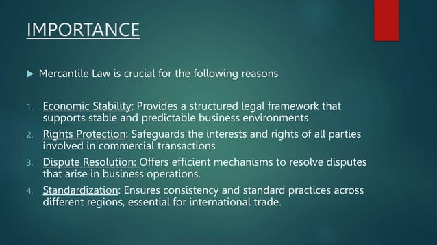 mercantile Law presentation of mercantile Law | PPTX