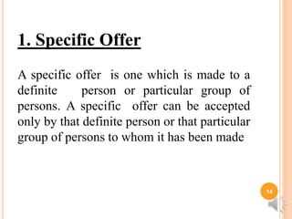 meaning,provisions &types of offer (mercantile law) | PPTX