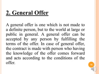 meaning,provisions &types of offer (mercantile law) | PPTX