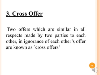 meaning,provisions &types of offer (mercantile law) | PPTX