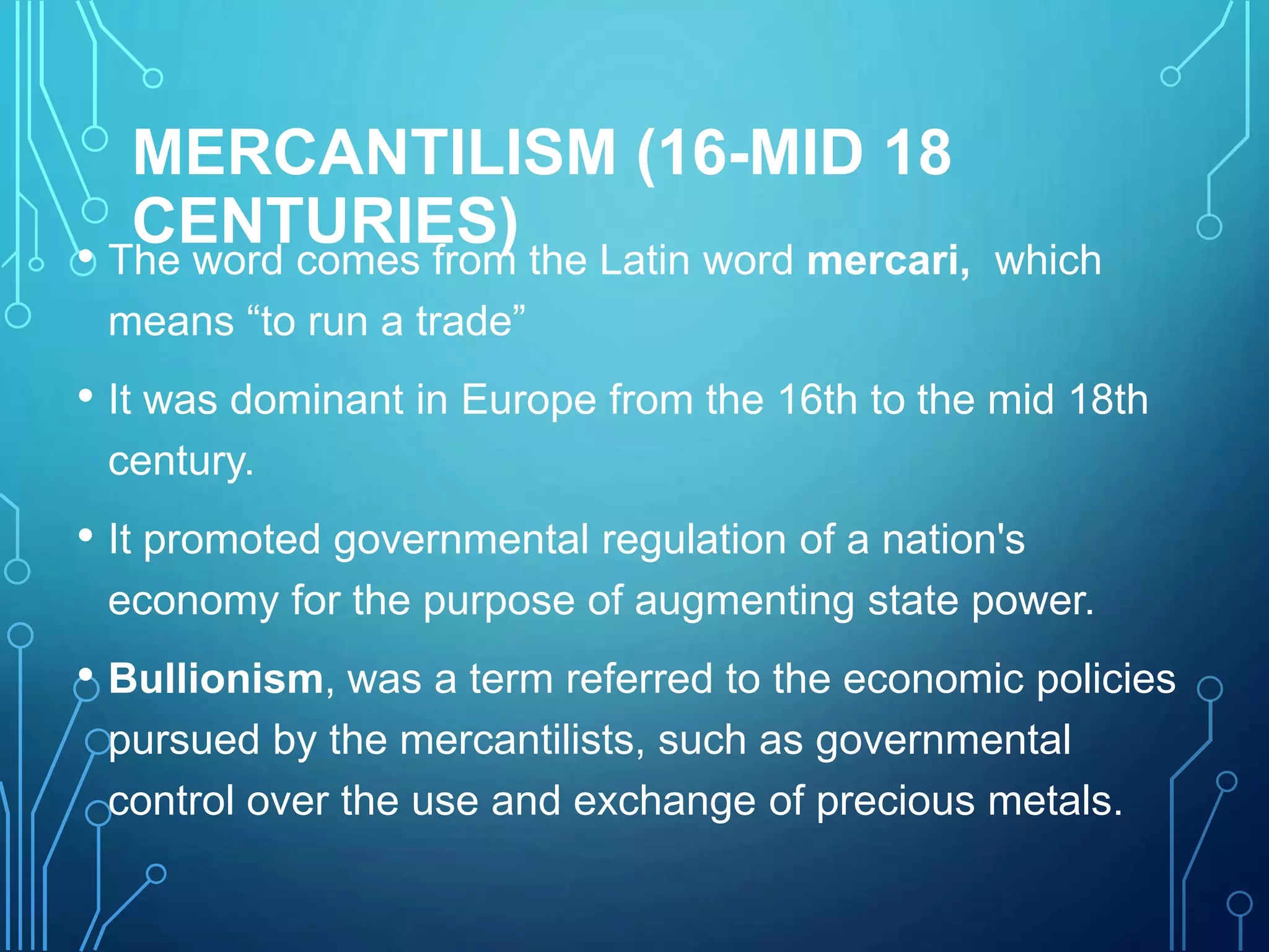 Mercantilism and-the-physiocrats | PPTX