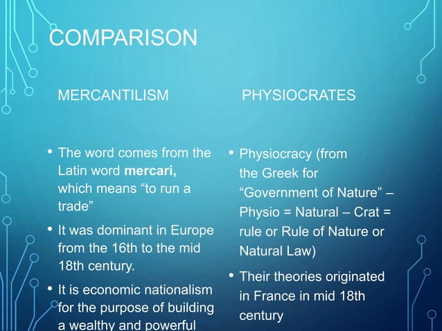 Mercantilism and-the-physiocrats | PPTX