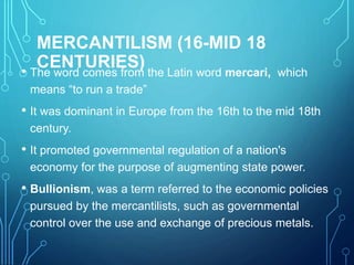 Mercantilism and-the-physiocrats | PPTX
