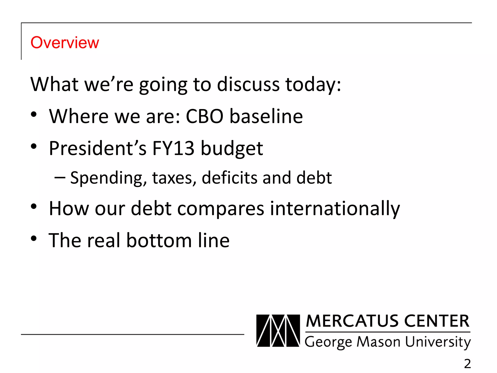 Understanding the President'ss FY13 Budget | PPT