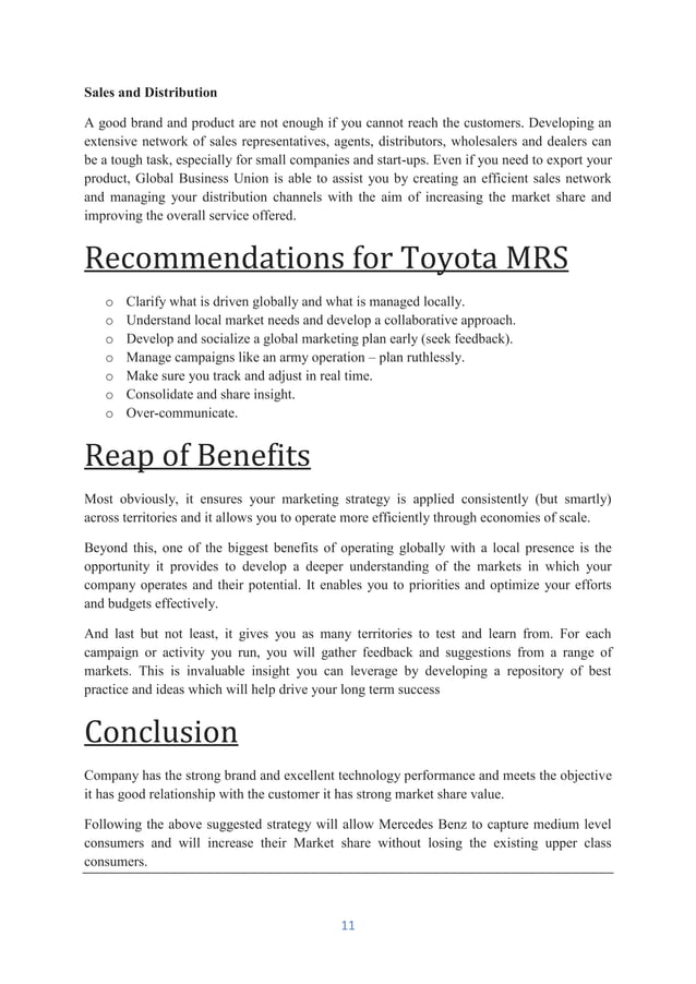 What Mercedes could do to target the middle class customer.... | PDF