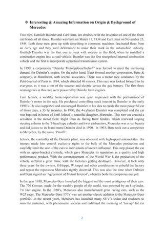 What Mercedes could do to target the middle class customer.... | PDF