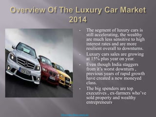 Mercedes benz and its competitors in india analysis 2014 | PPTX