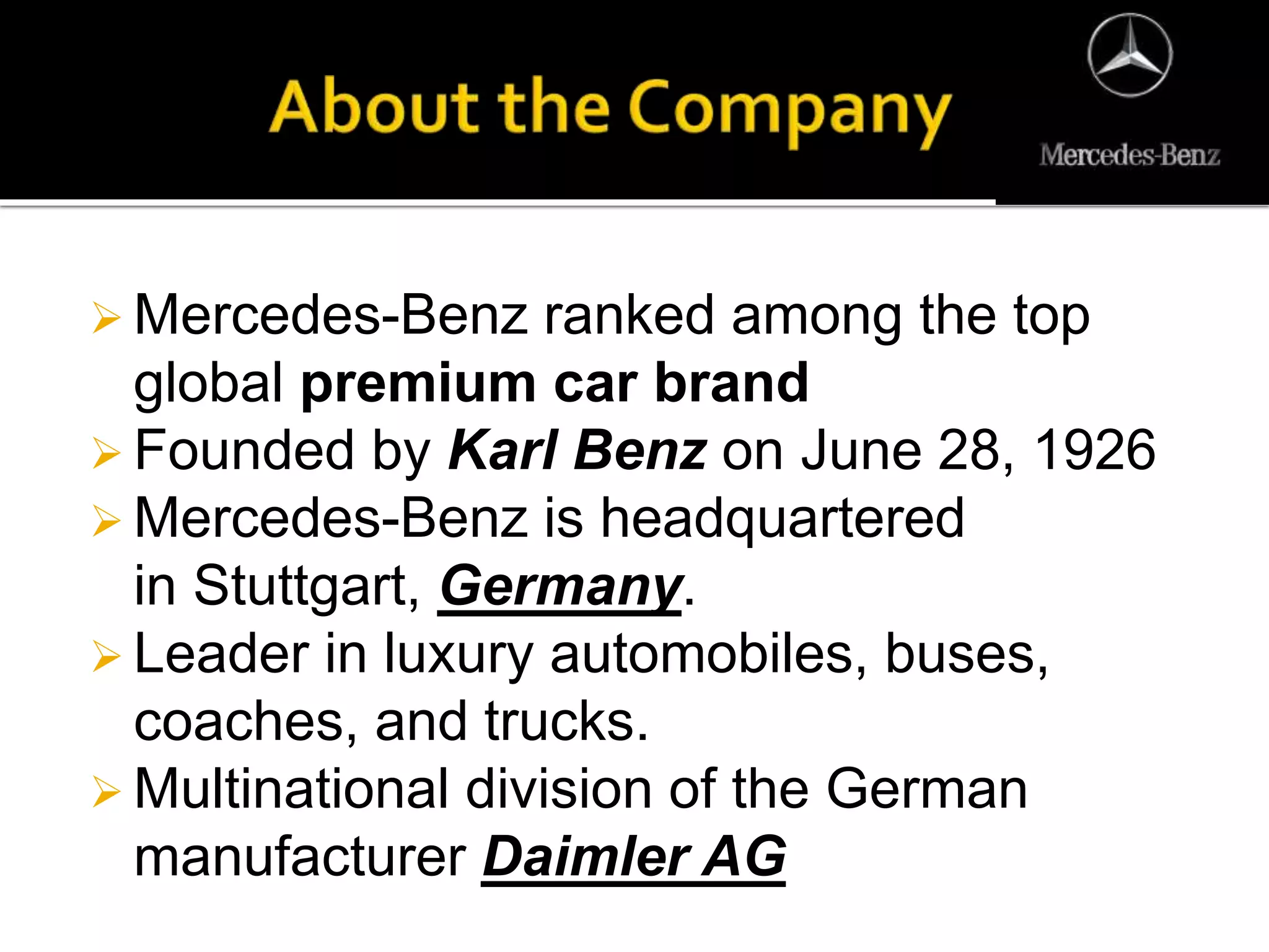 Mercedes benz ppt | PPTX