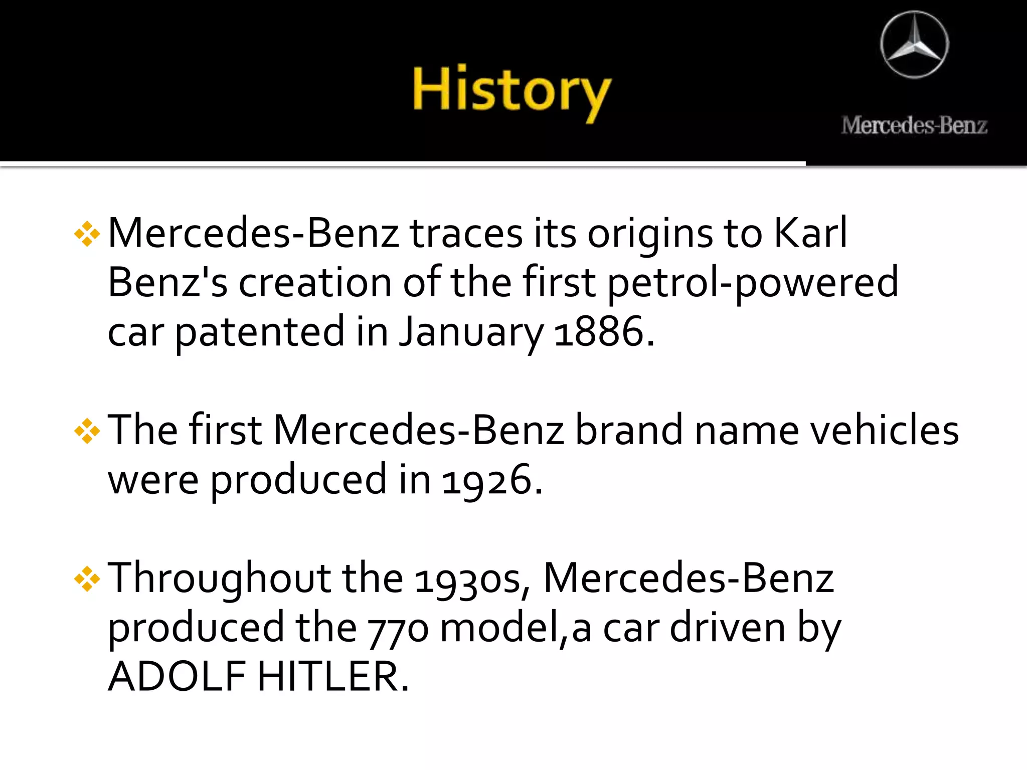 Mercedes benz ppt | PPTX