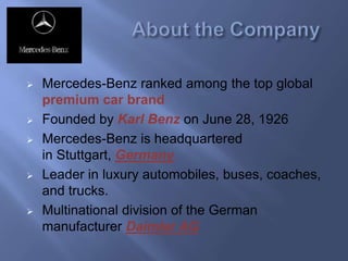 Mercedes Benz Car Automobile | PPT