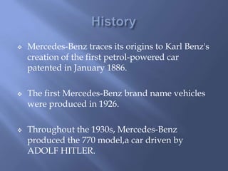 Mercedes Benz Car Automobile | PPT