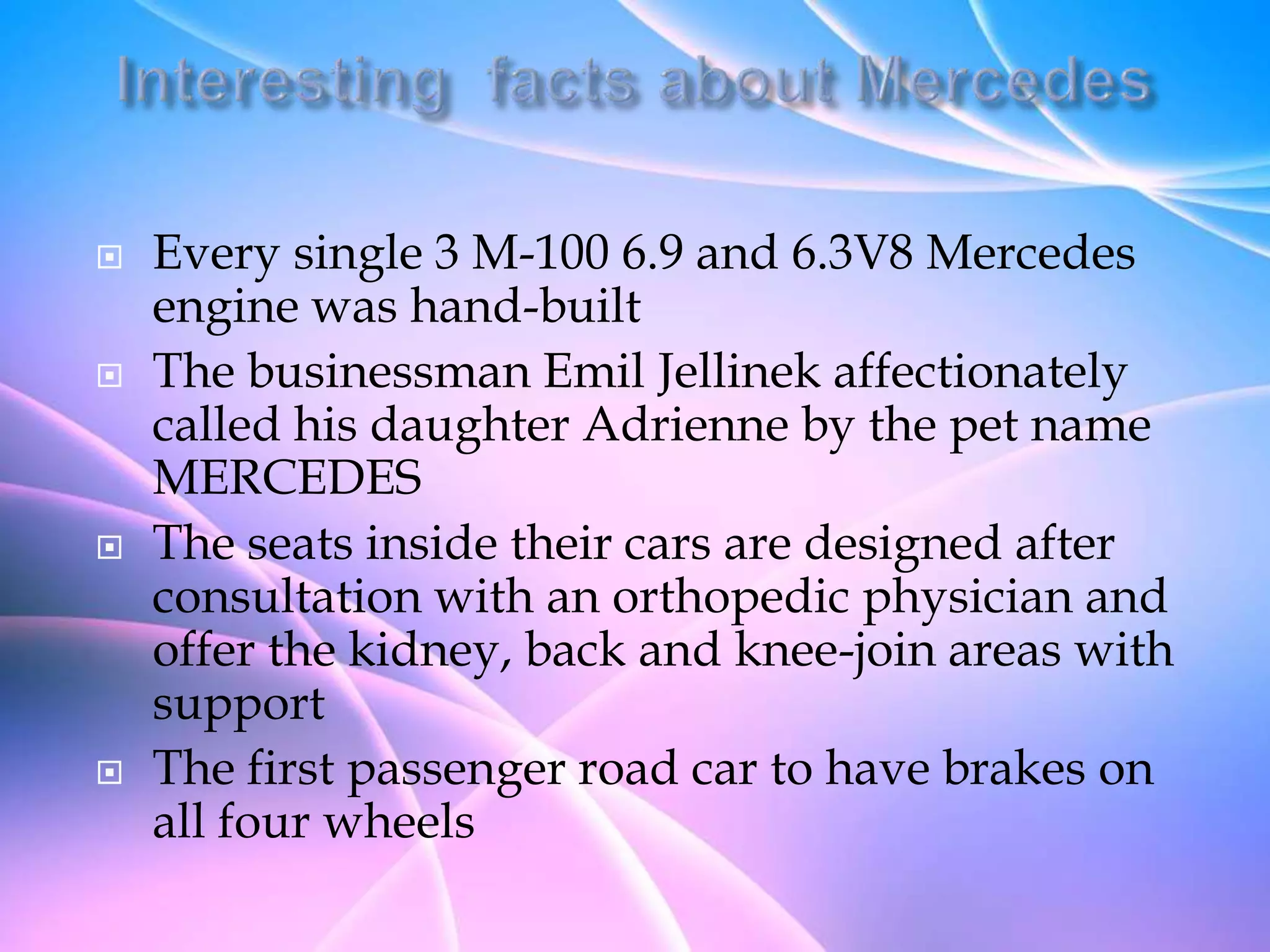 Mercedes benz Presentation | PPTX