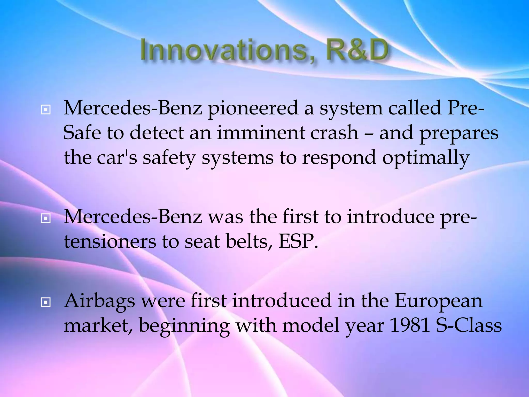 Mercedes benz Presentation | PPTX