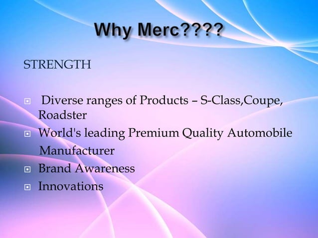 Mercedes benz Presentation | PPTX