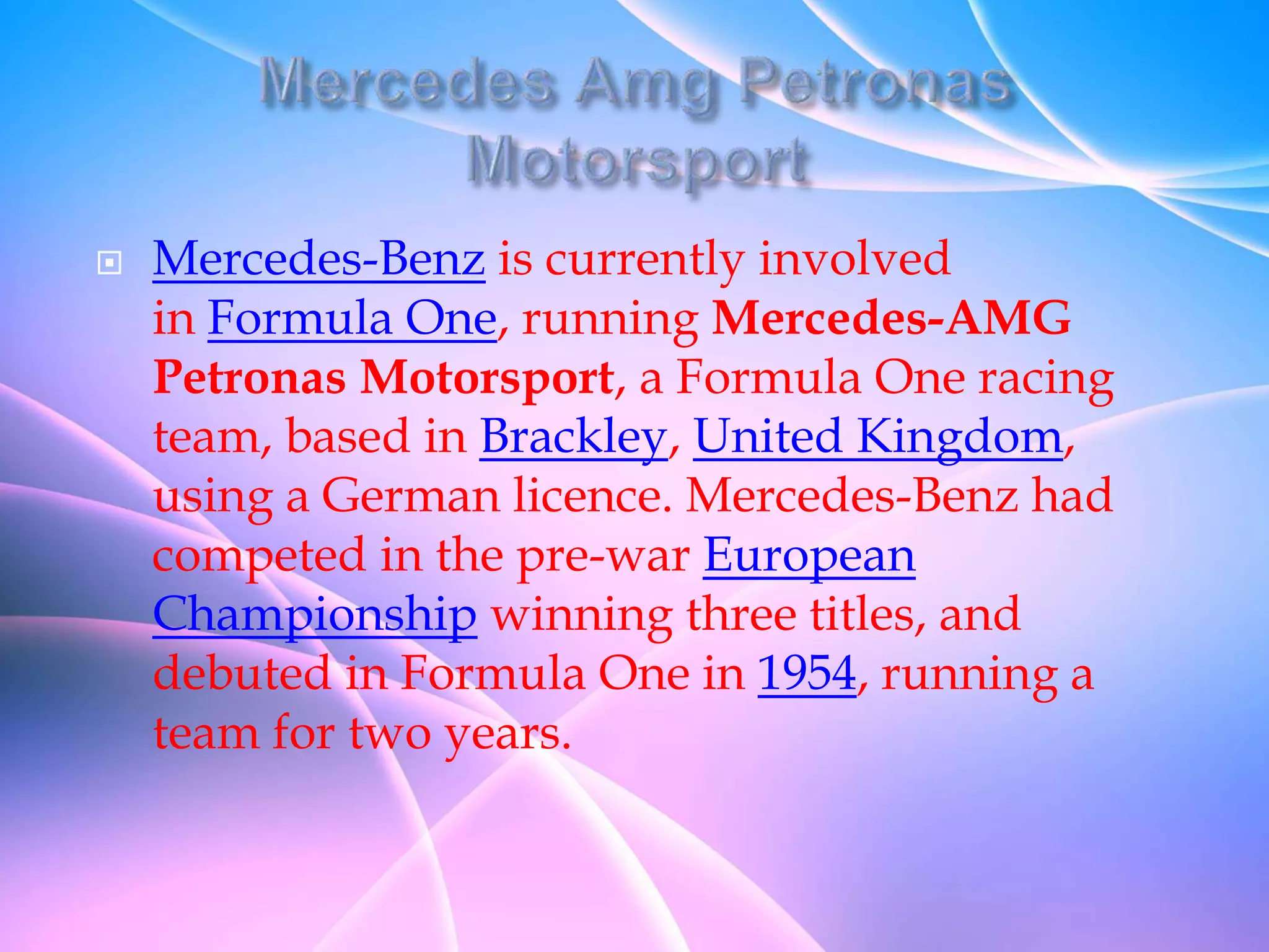 Mercedes Benz Business Plan Presentation | PPTX