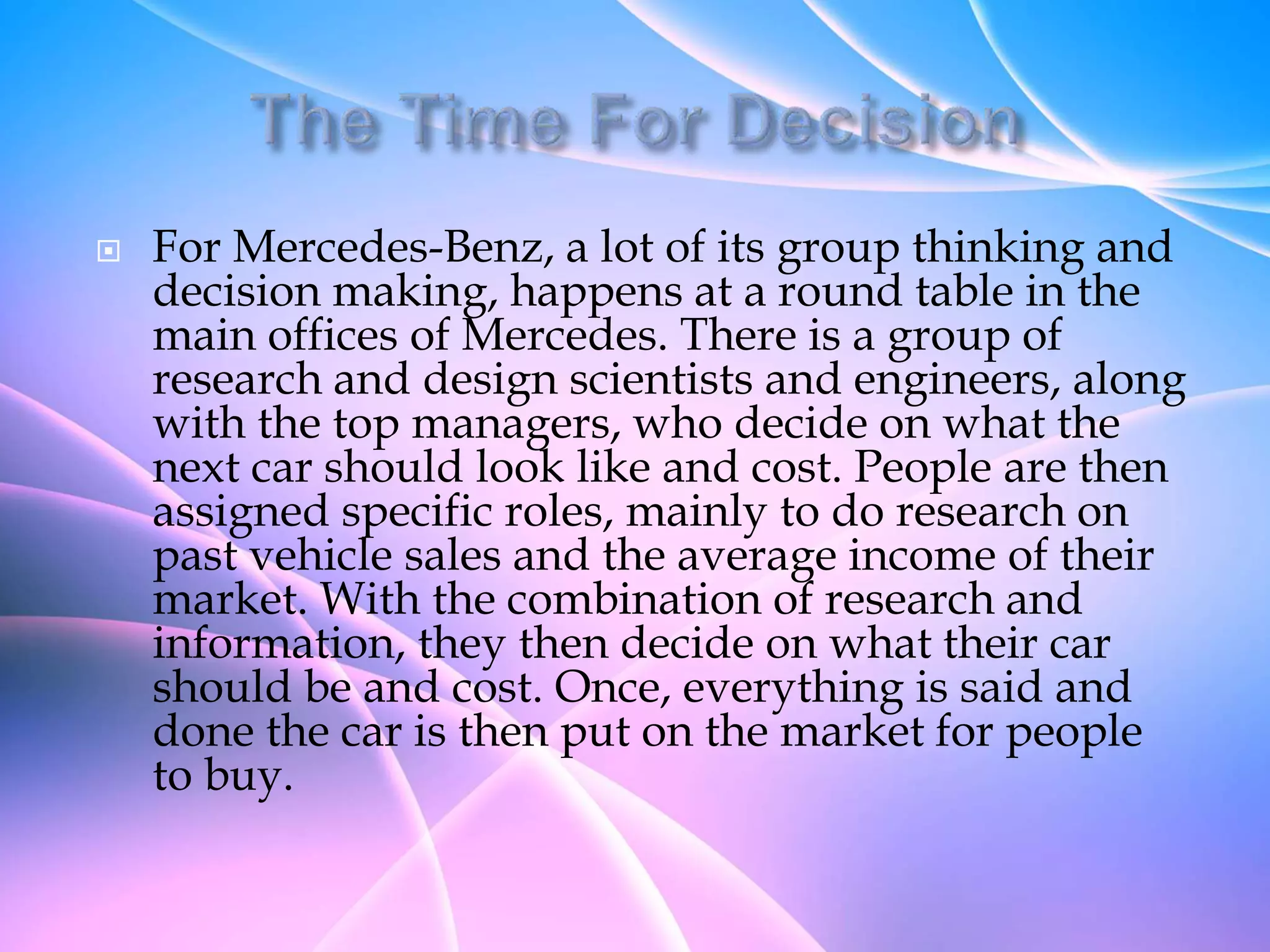 Mercedes Benz Business Plan Presentation | PPTX
