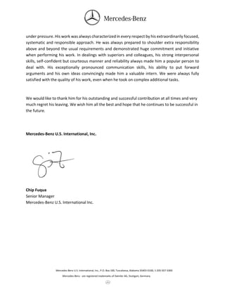 Performance Review - Mercedes Benz U.S. International | PDF
