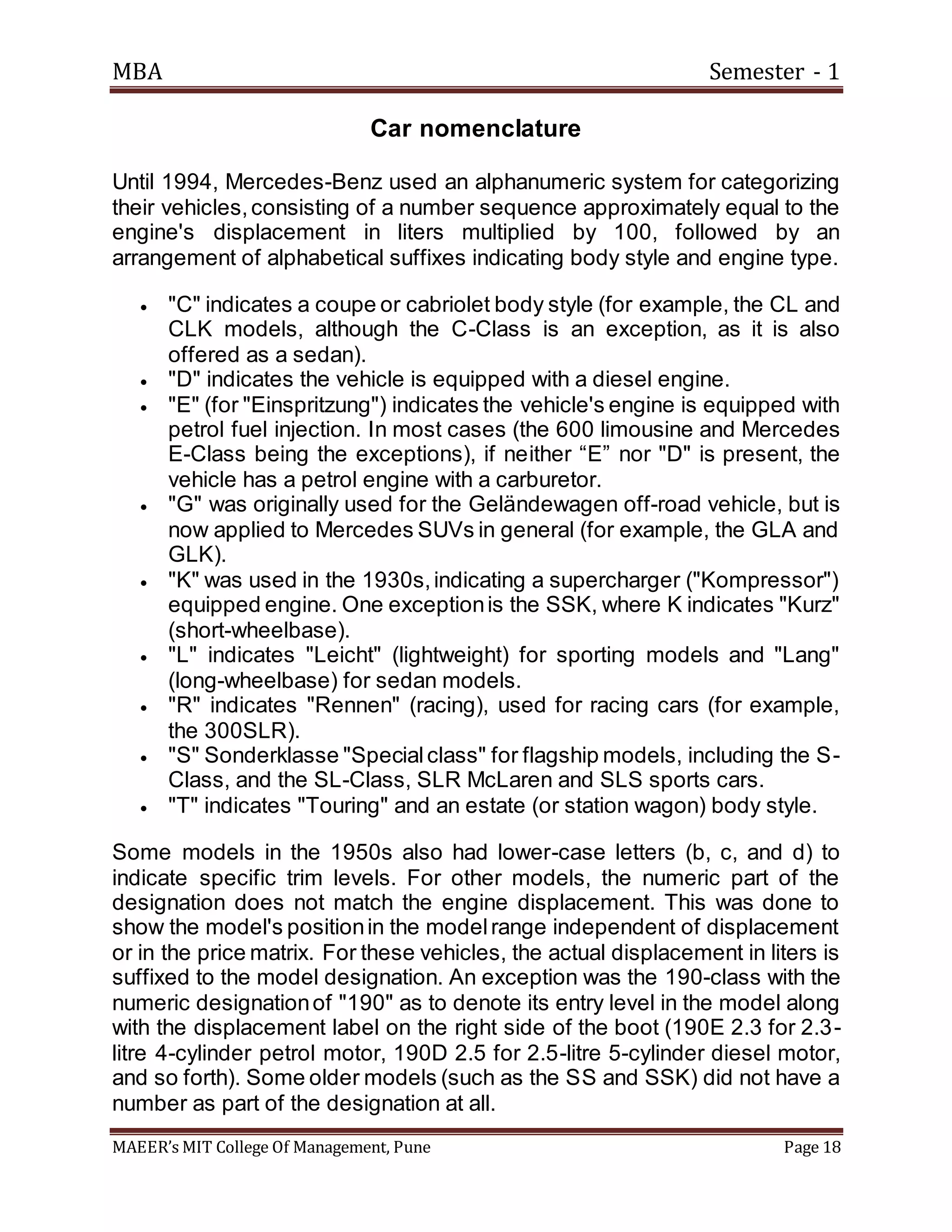 Mercedes business project | PDF